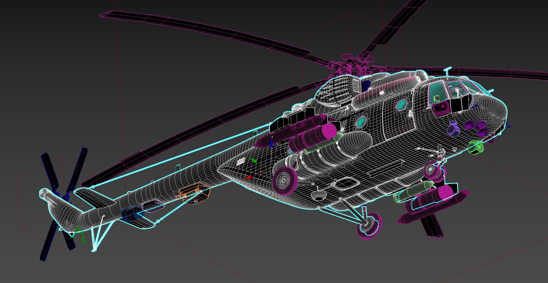 Mi-117 - Mi-17 Russian Military Helicopter With 4 Skins 3D Model ...