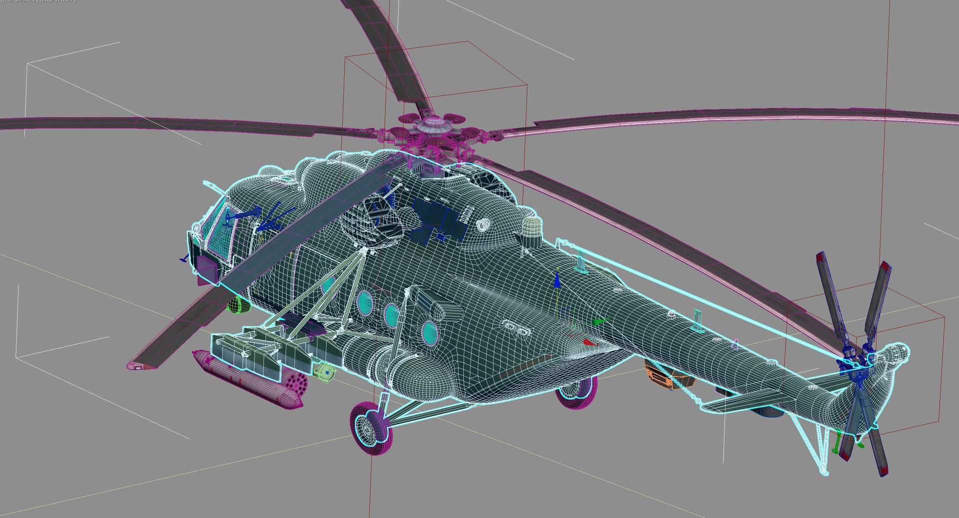 Mi-117 - Mi-17 Russian Military Helicopter With 4 Skins 3D Model ...