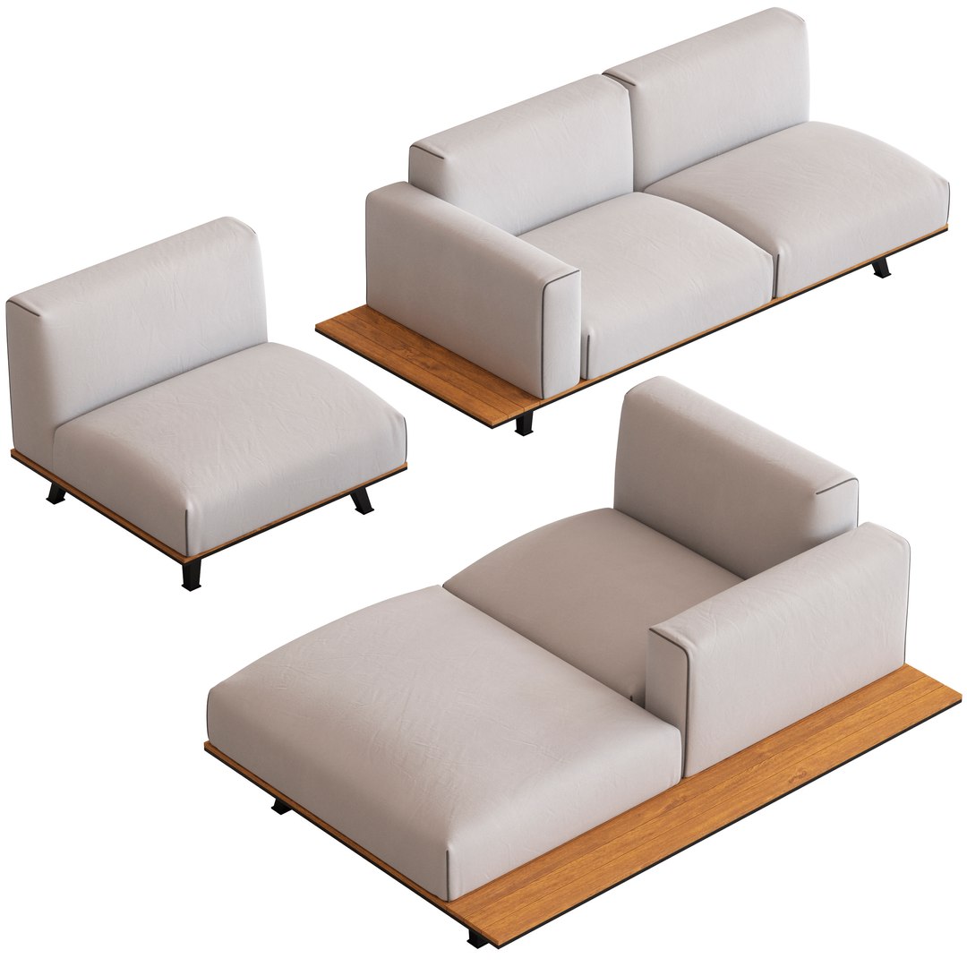 Coco Republic Panama 2 Modular Sofa 3D model - TurboSquid 2165997