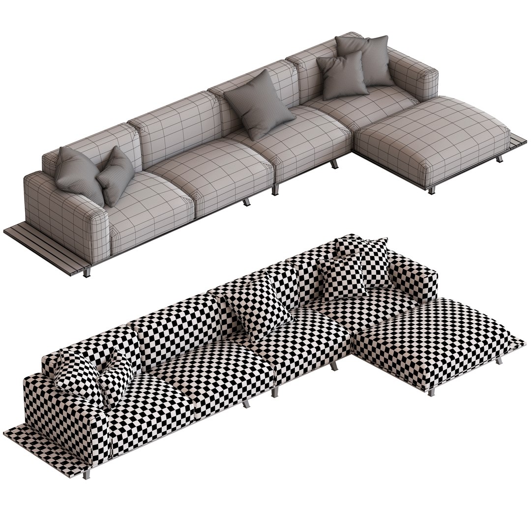 Coco Republic Panama 2 Modular Sofa 3D model - TurboSquid 2165997