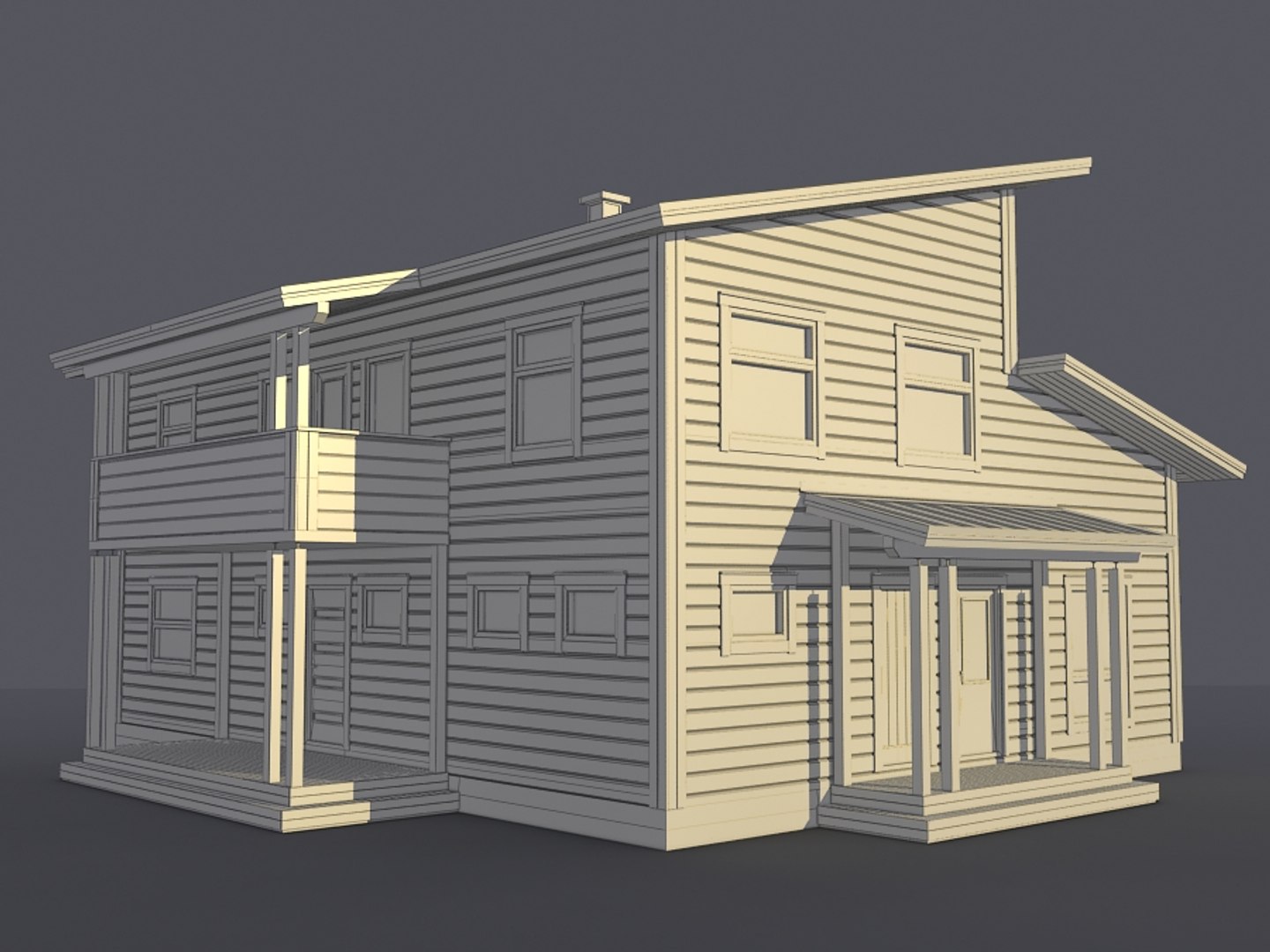 3d model log house