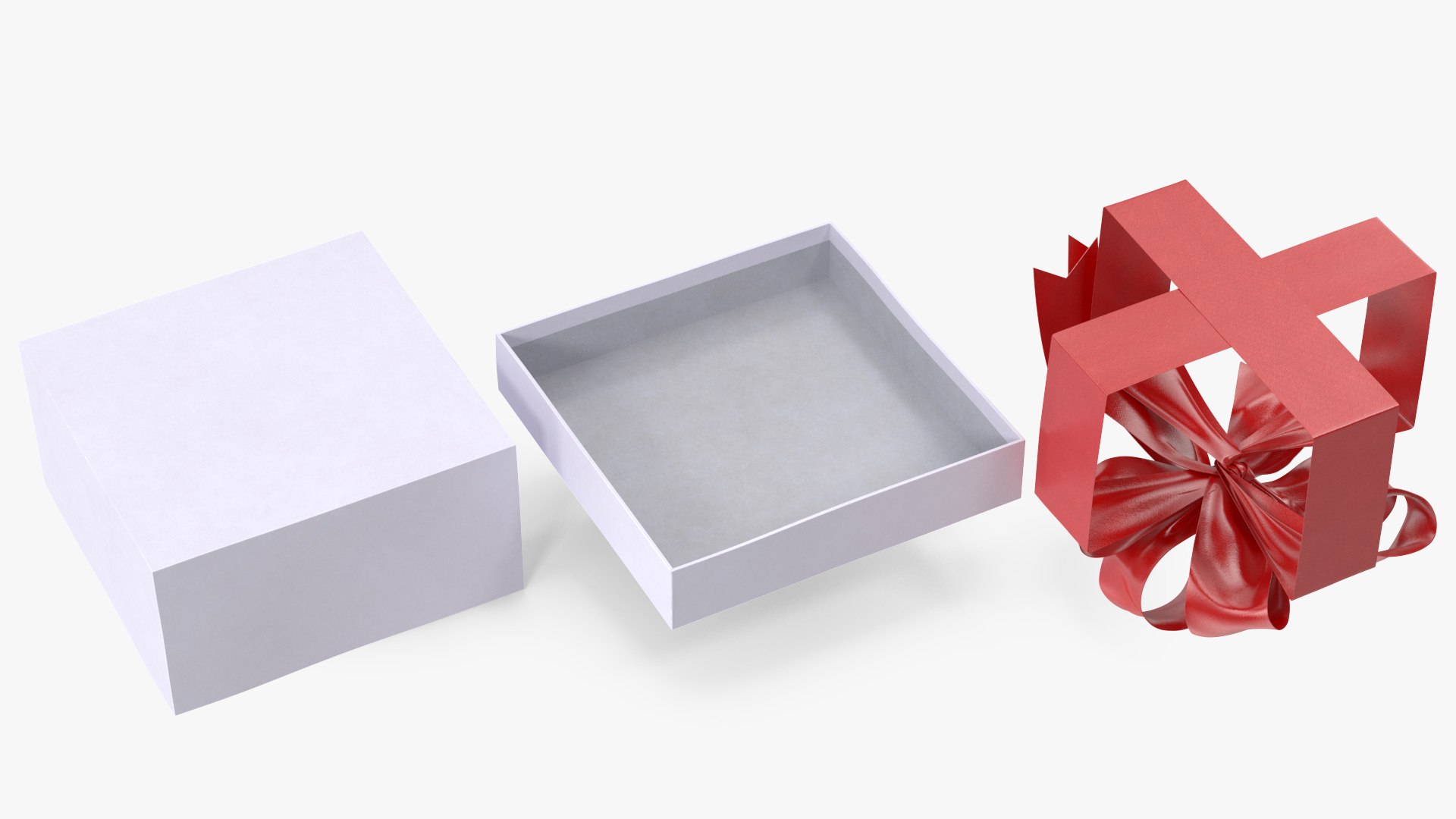 Gift Box 2 White Model - TurboSquid 2196378