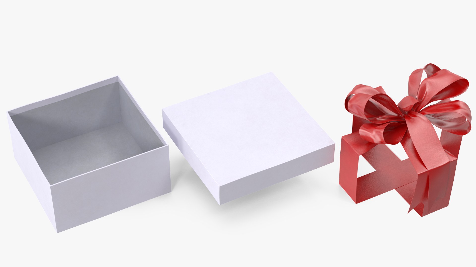 Gift Box 2 White Model - TurboSquid 2196378