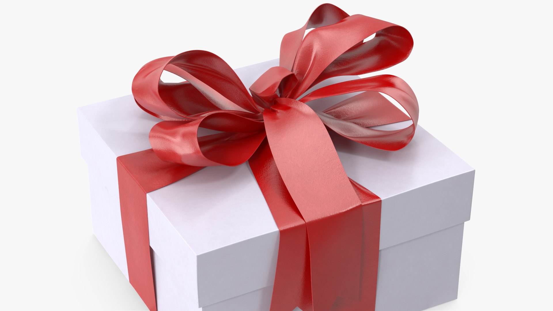 Gift Box 2 White Model - TurboSquid 2196378
