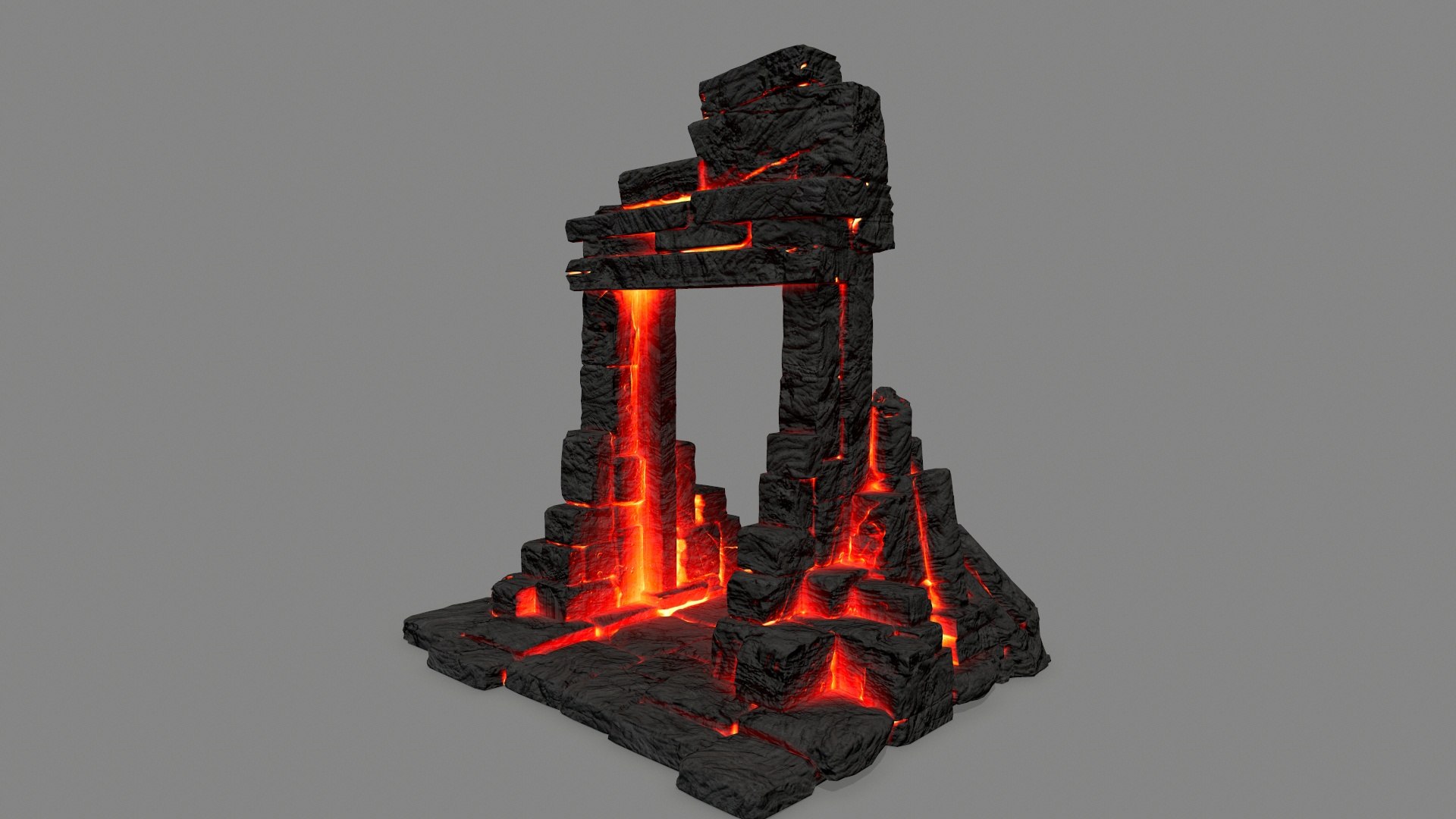 Lava gate 3D - TurboSquid 2144318