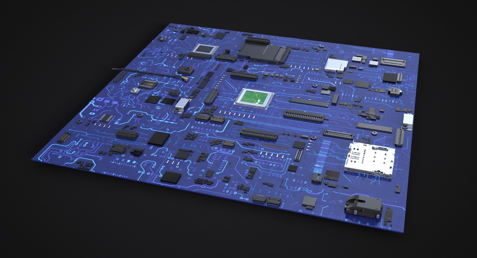 3D Circuit Board Model - TurboSquid 1152454