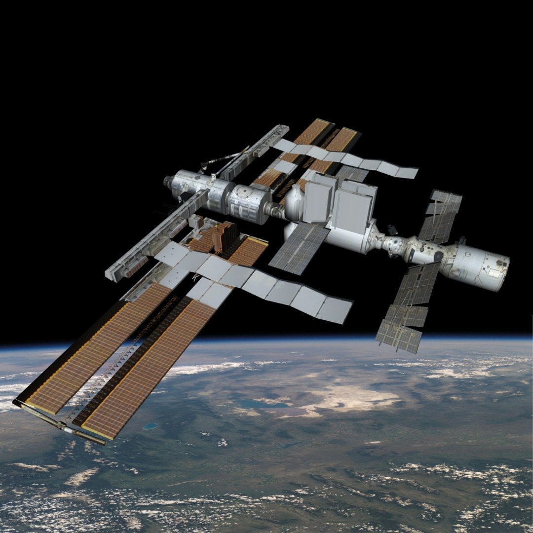 3d Model Of Orbiting Space Platform