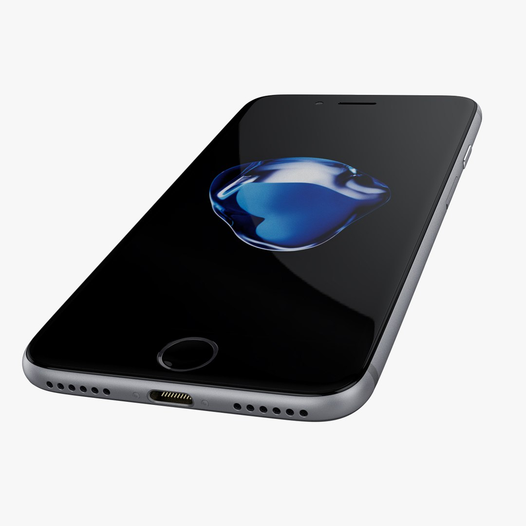 apple iphone 7 silver 3d max