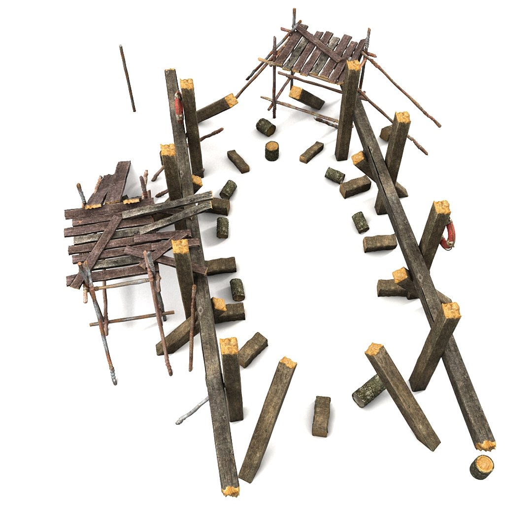 3d Model Wooden Wood Support