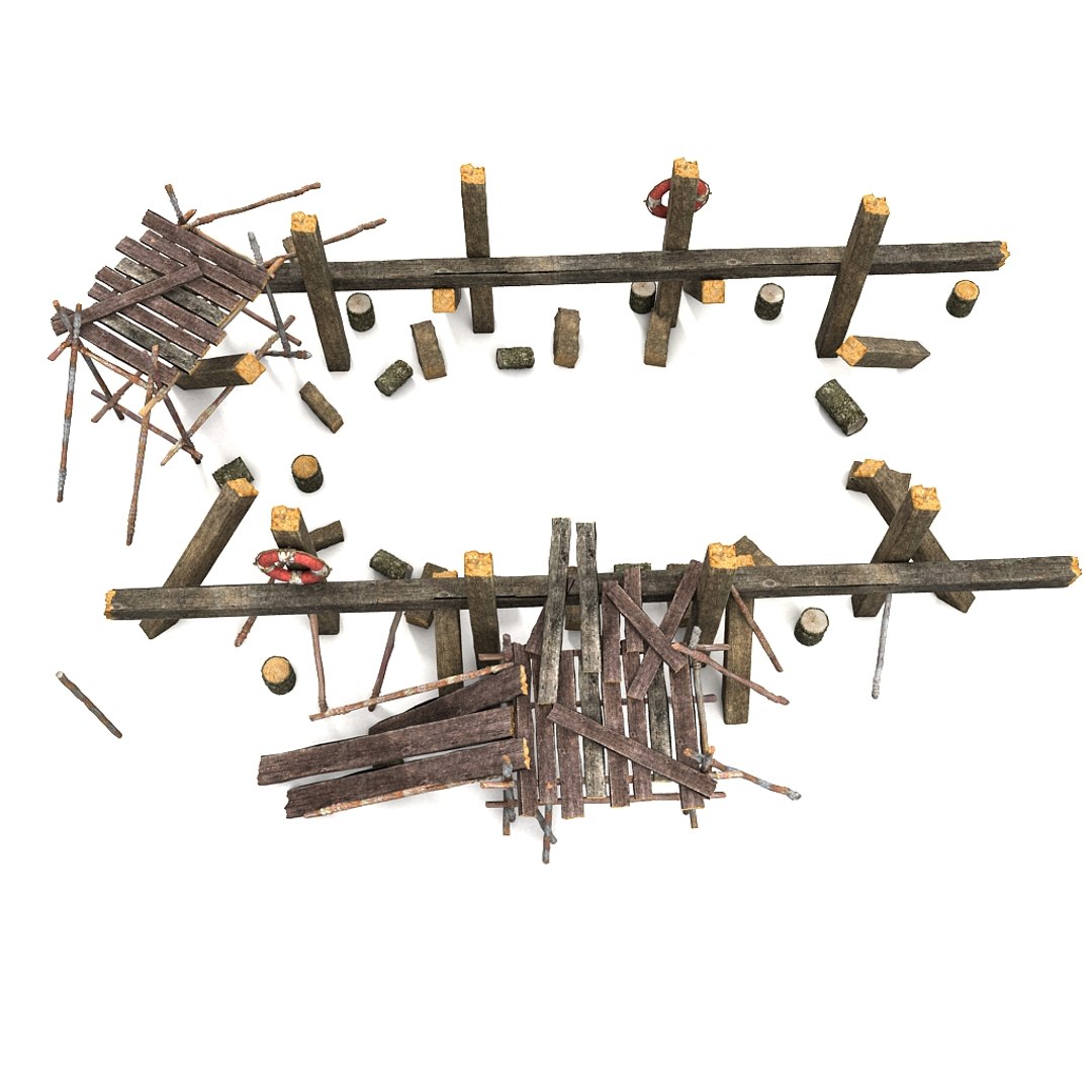 3d Model Wooden Wood Support