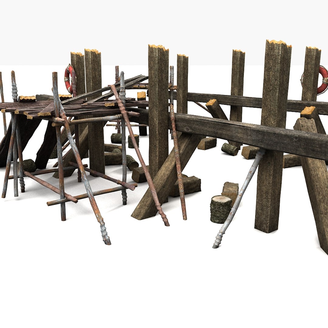 3d Model Wooden Wood Support
