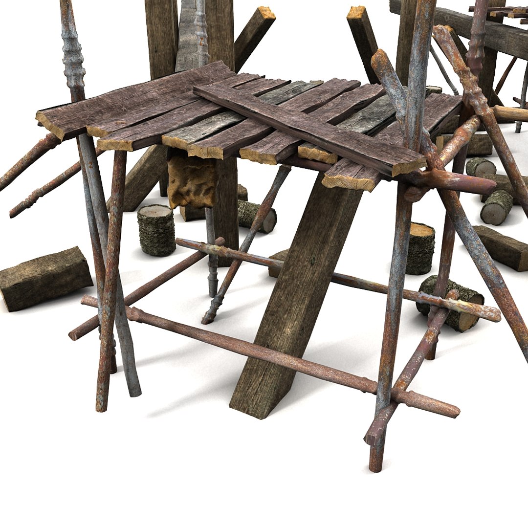 3d Model Wooden Wood Support