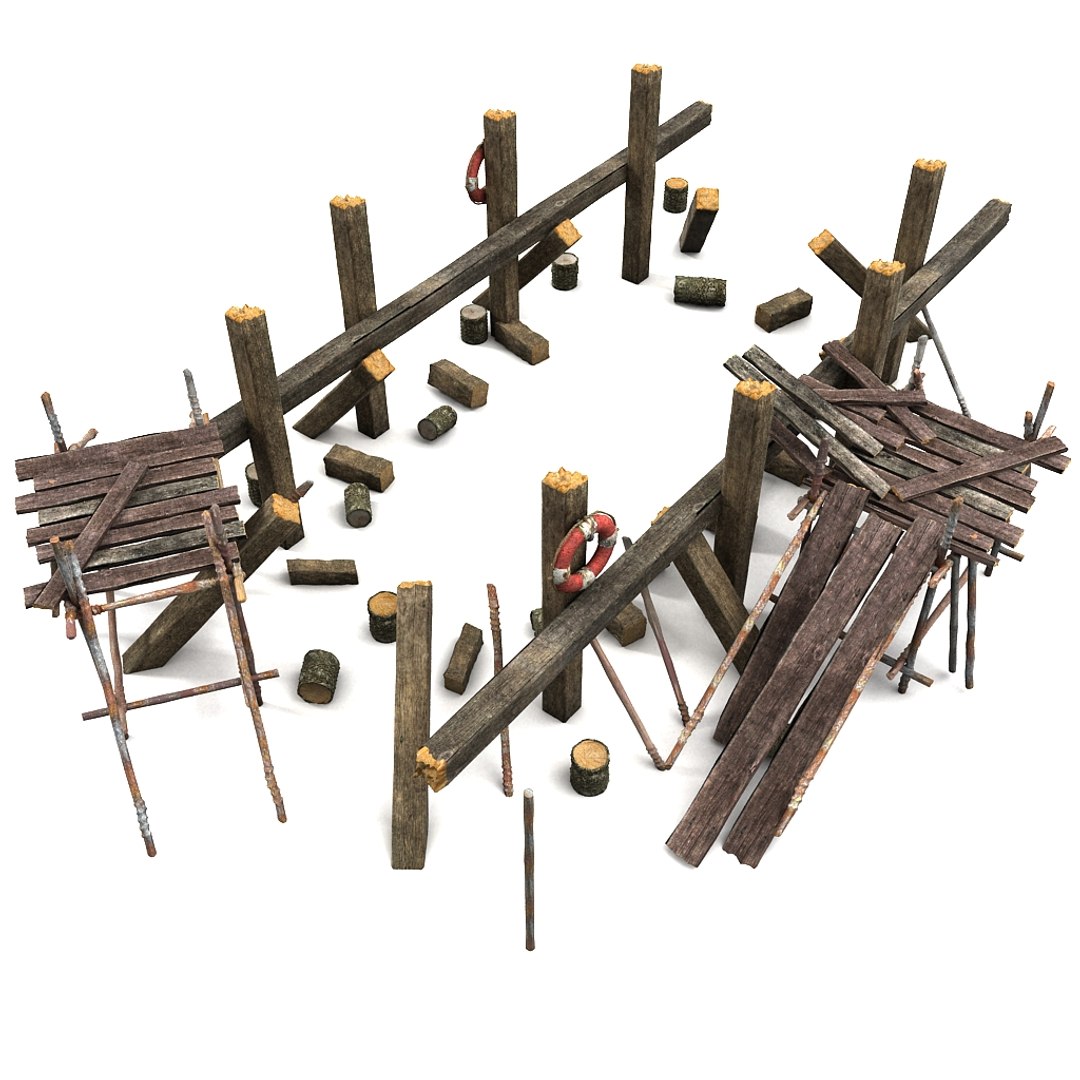 3d Model Wooden Wood Support