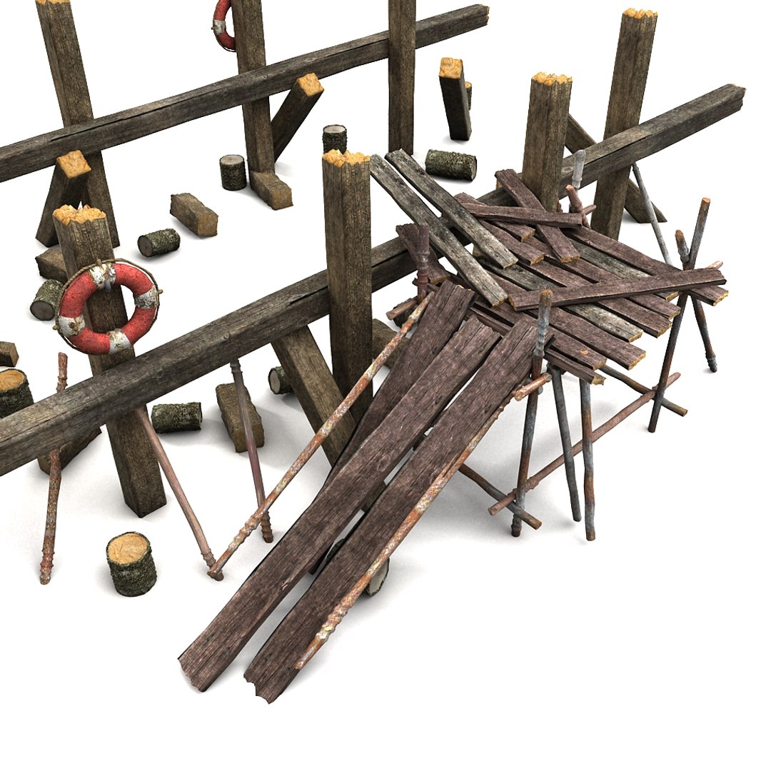 3d Model Wooden Wood Support