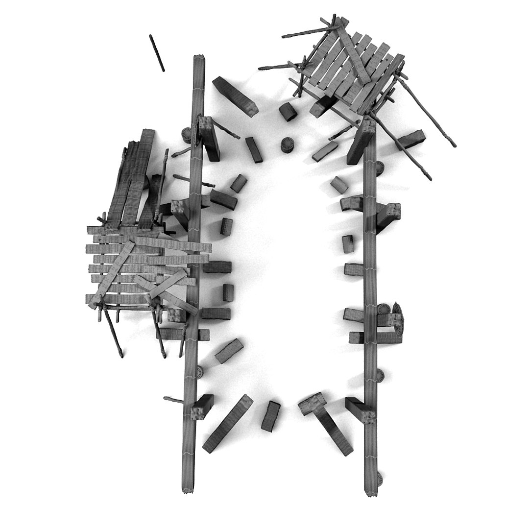 3d model wooden wood support