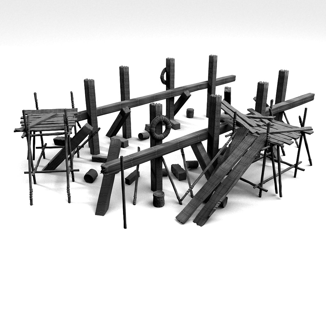 3d Model Wooden Wood Support