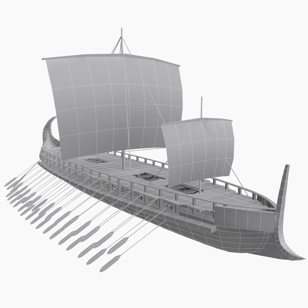 3d Model Historical Greek Heptere