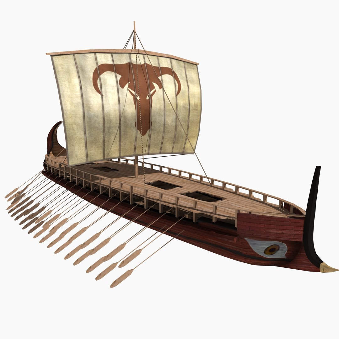 3d Model Historical Greek Heptere