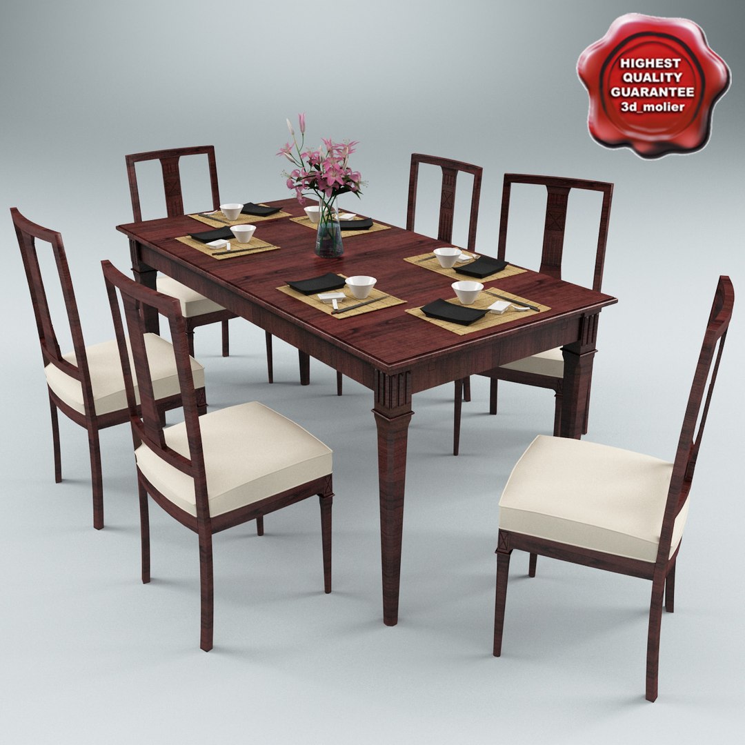 Dinner Table V4 3d 3ds
