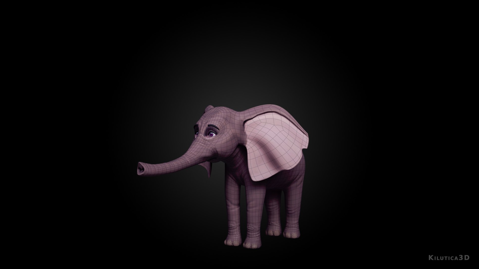 3D Cartoon Elephant Calf Model - TurboSquid 2516996