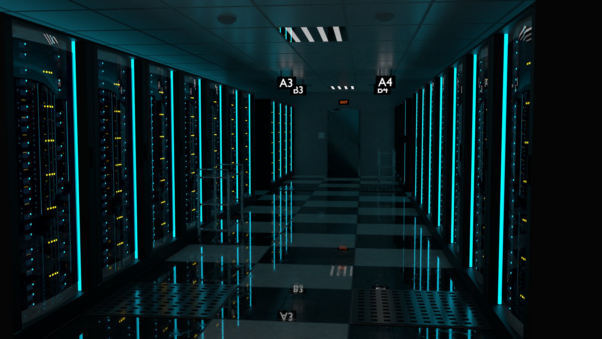 Server Room 3D Model - TurboSquid 2111589