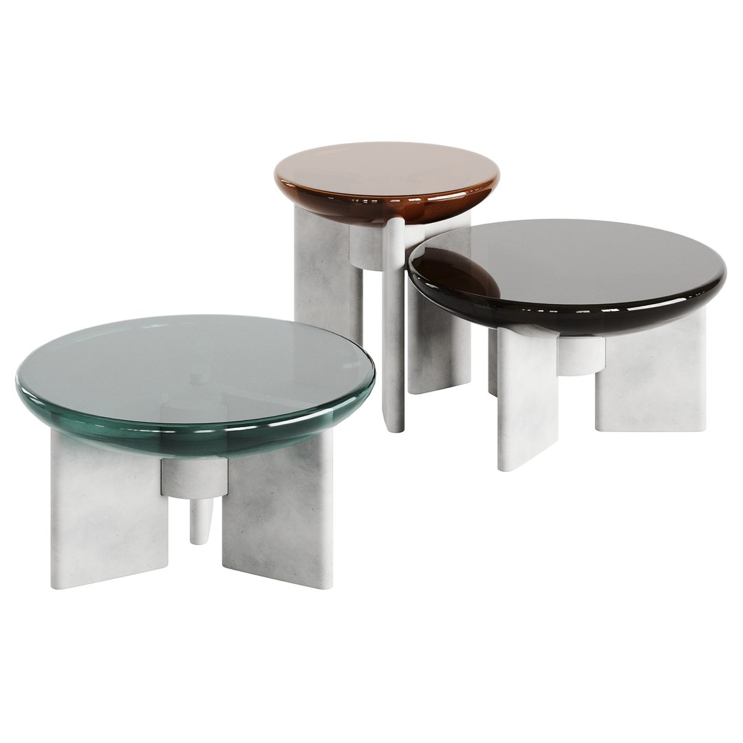 3D Paolo Castelli LENS Glass Coffee Tables Model - TurboSquid 2006678