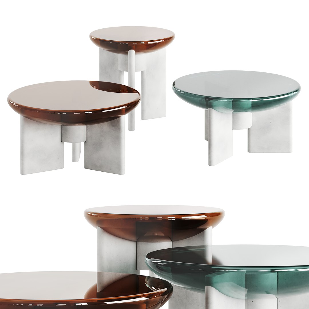 3D Paolo Castelli LENS Glass Coffee Tables Model - TurboSquid 2006678