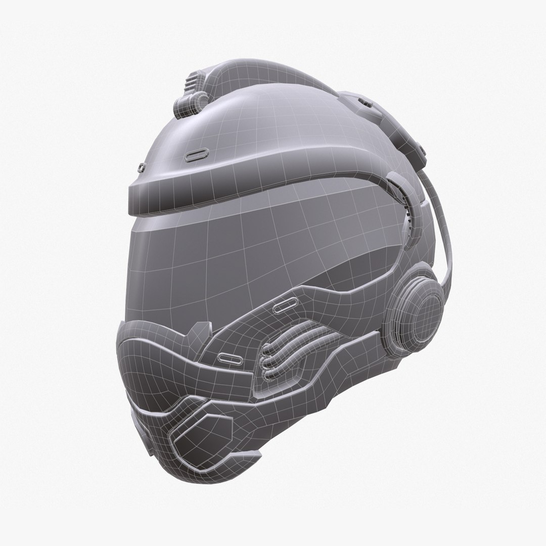 3D Model Cyborg Sci-fi Helmet - TurboSquid 1327537