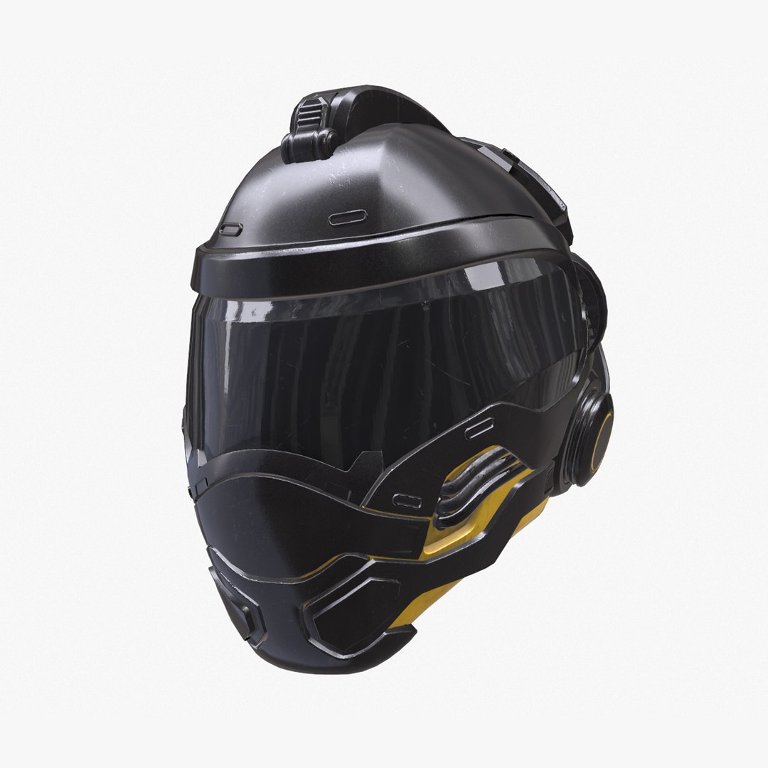 3D Model Cyborg Sci-fi Helmet - TurboSquid 1327537