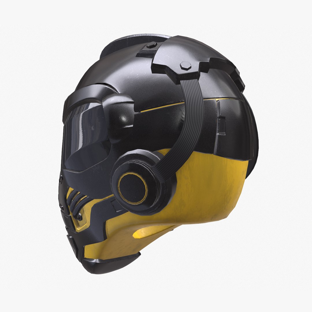 3D Model Cyborg Sci-fi Helmet - TurboSquid 1327537