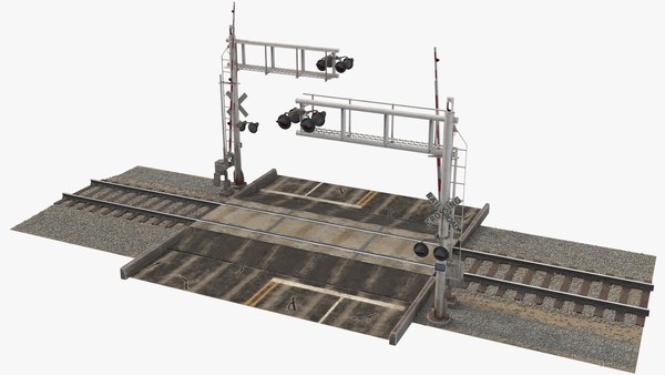 Railroad crossing 3D model - TurboSquid 1460153