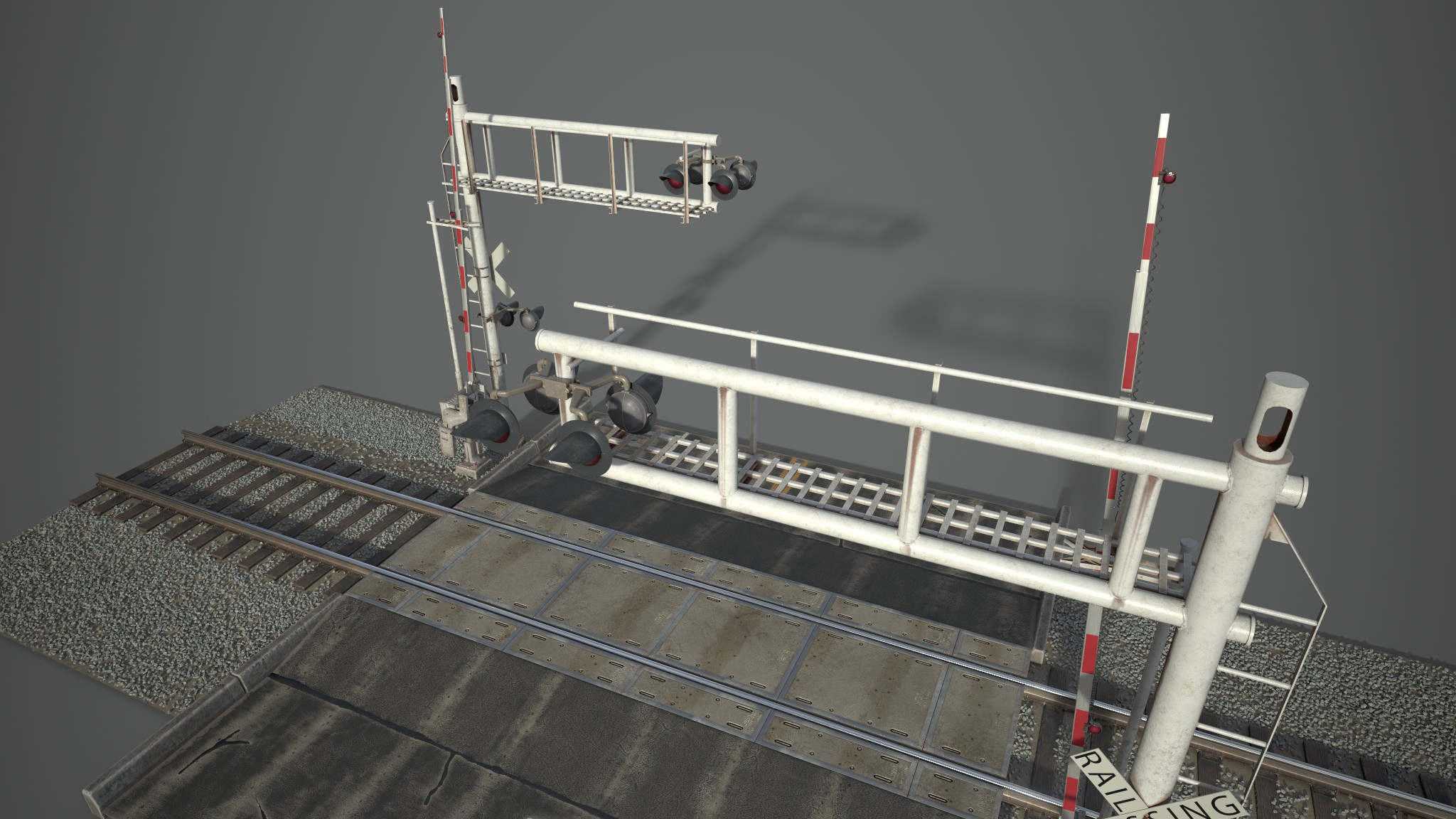 Railroad crossing 3D model - TurboSquid 1460153
