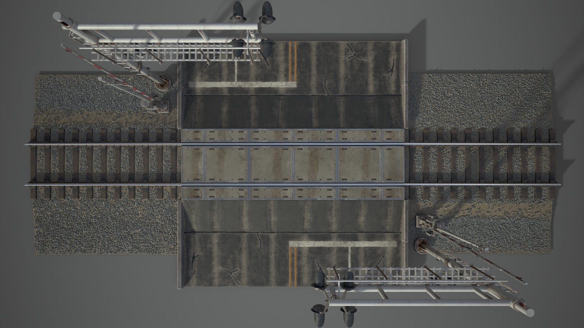 Railroad Crossing 3D Model - TurboSquid 1460153