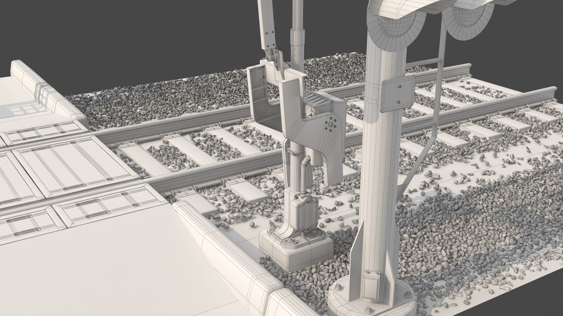 Railroad Crossing 3D Model - TurboSquid 1460153