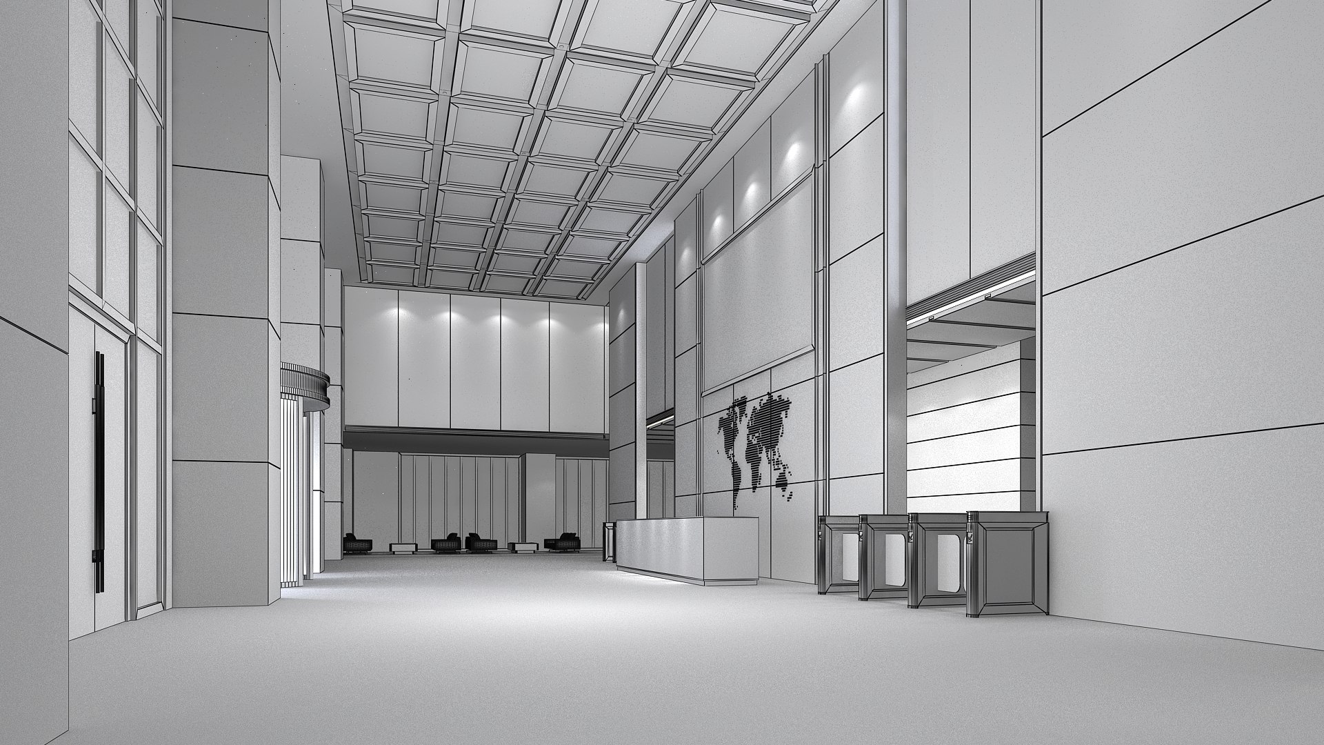 Modern Hall 37 3D Model - TurboSquid 2187709