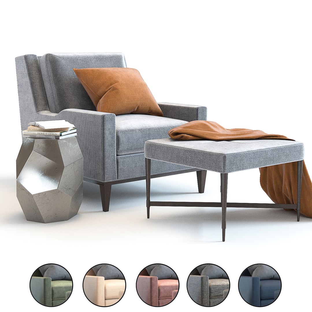 Chair Lounge Baker 3D Model - TurboSquid 1343984