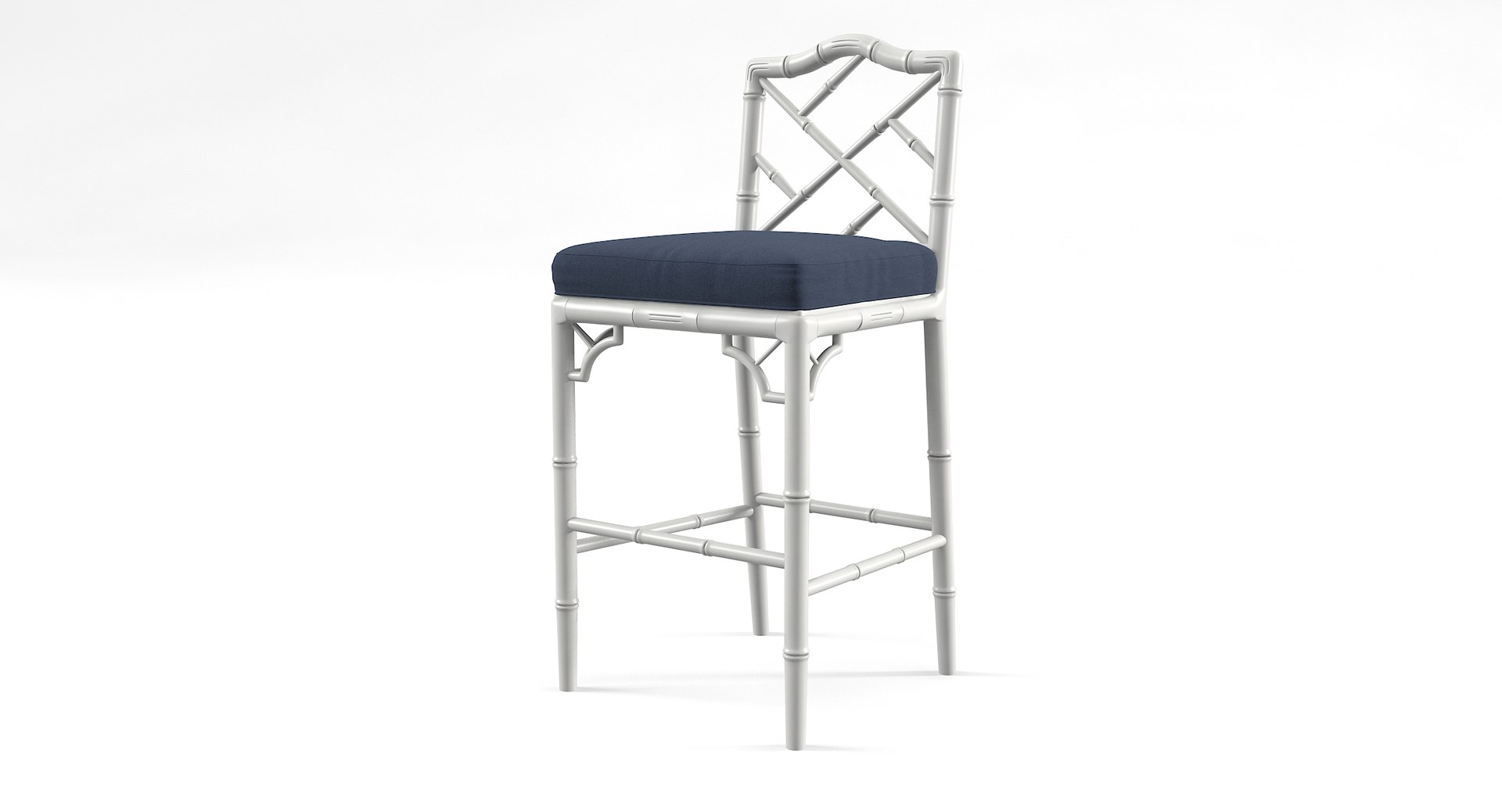 Chippendale Counter Stool 3d Model