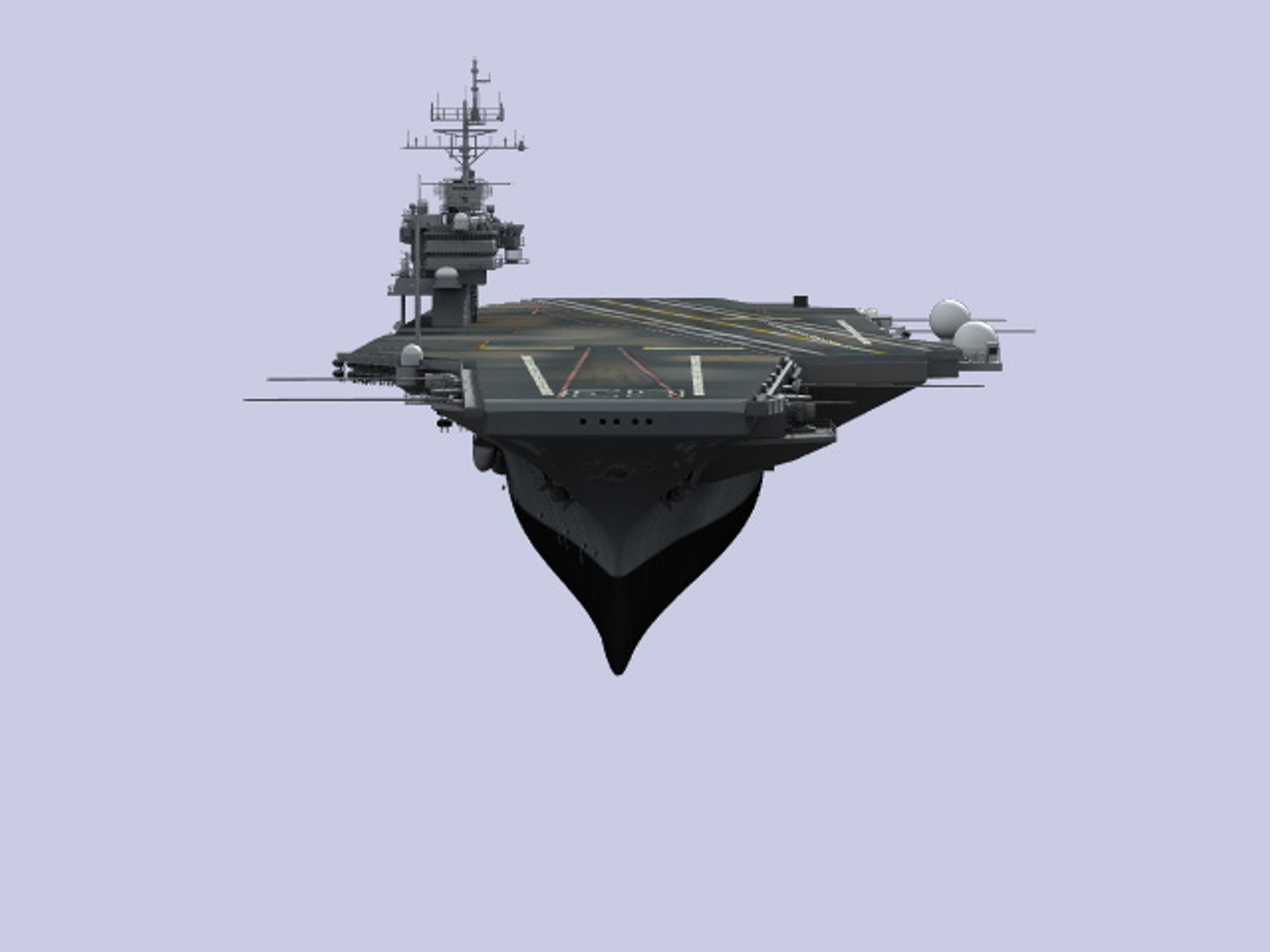 Aircraft Carrier Navy Uss Kitty 3d Model