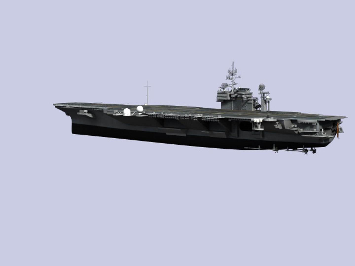 Aircraft Carrier Navy Uss Kitty 3d Model