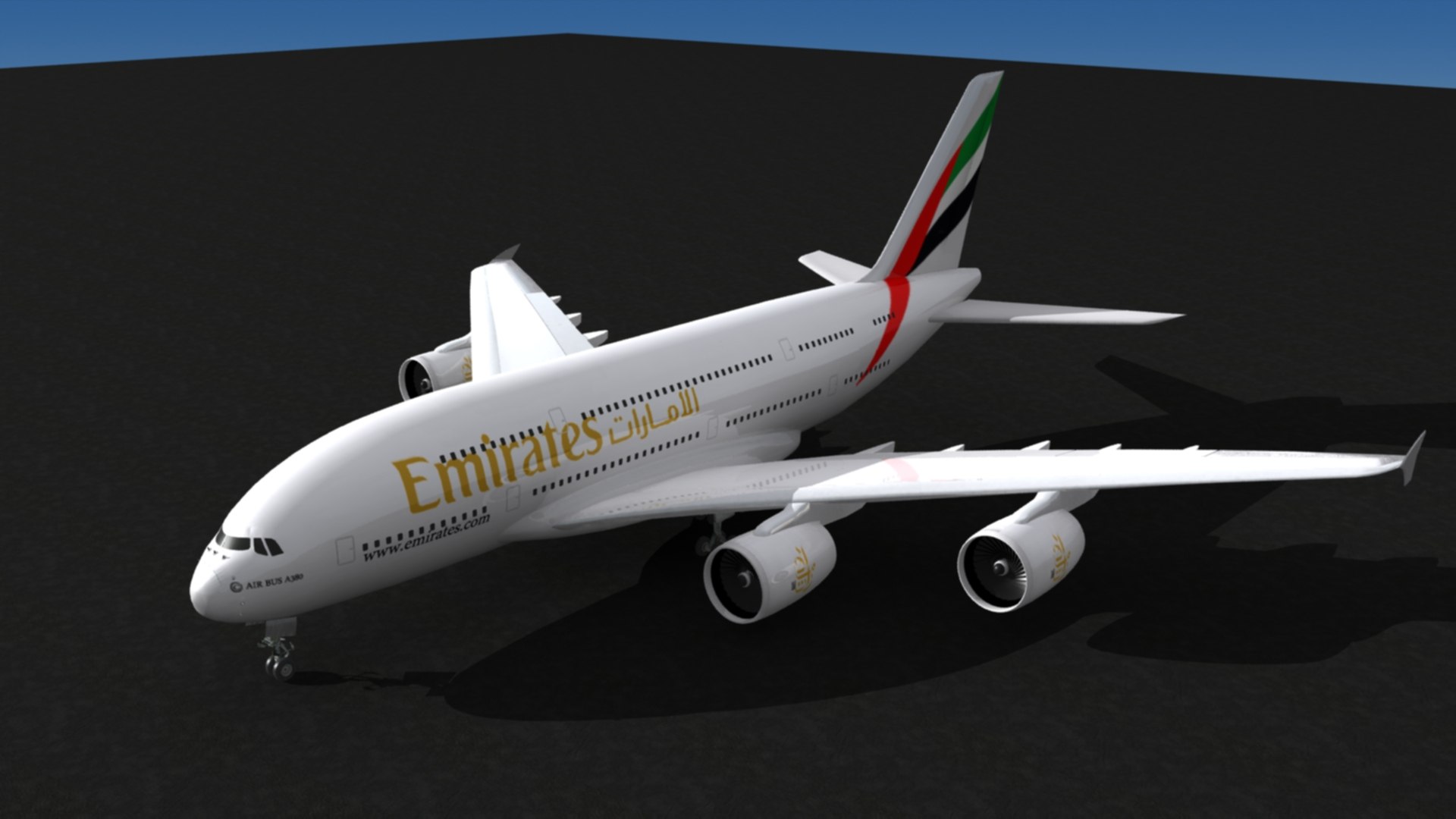 3D Emirates Airbus A380 And Boeing 747 Model - TurboSquid 2129750
