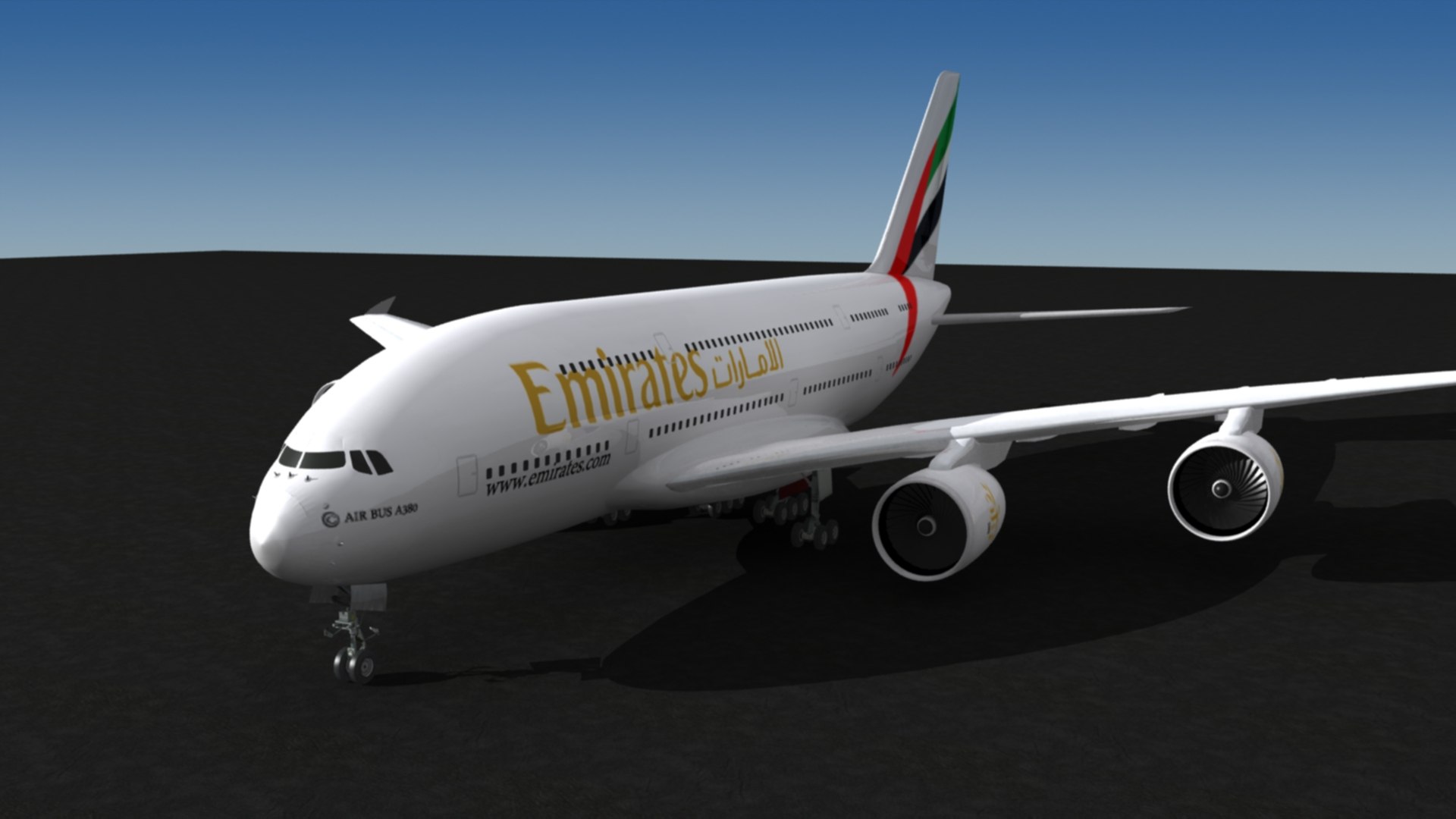 3D Emirates Airbus A380 And Boeing 747 Model - TurboSquid 2129750