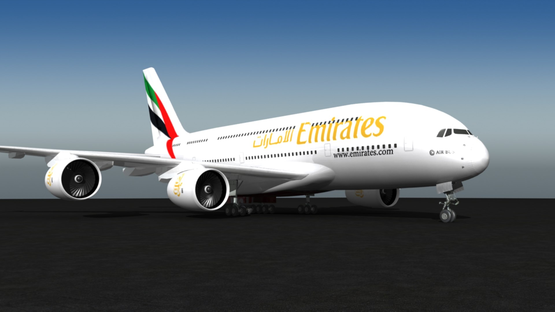 3D Emirates Airbus A380 And Boeing 747 Model - TurboSquid 2129750