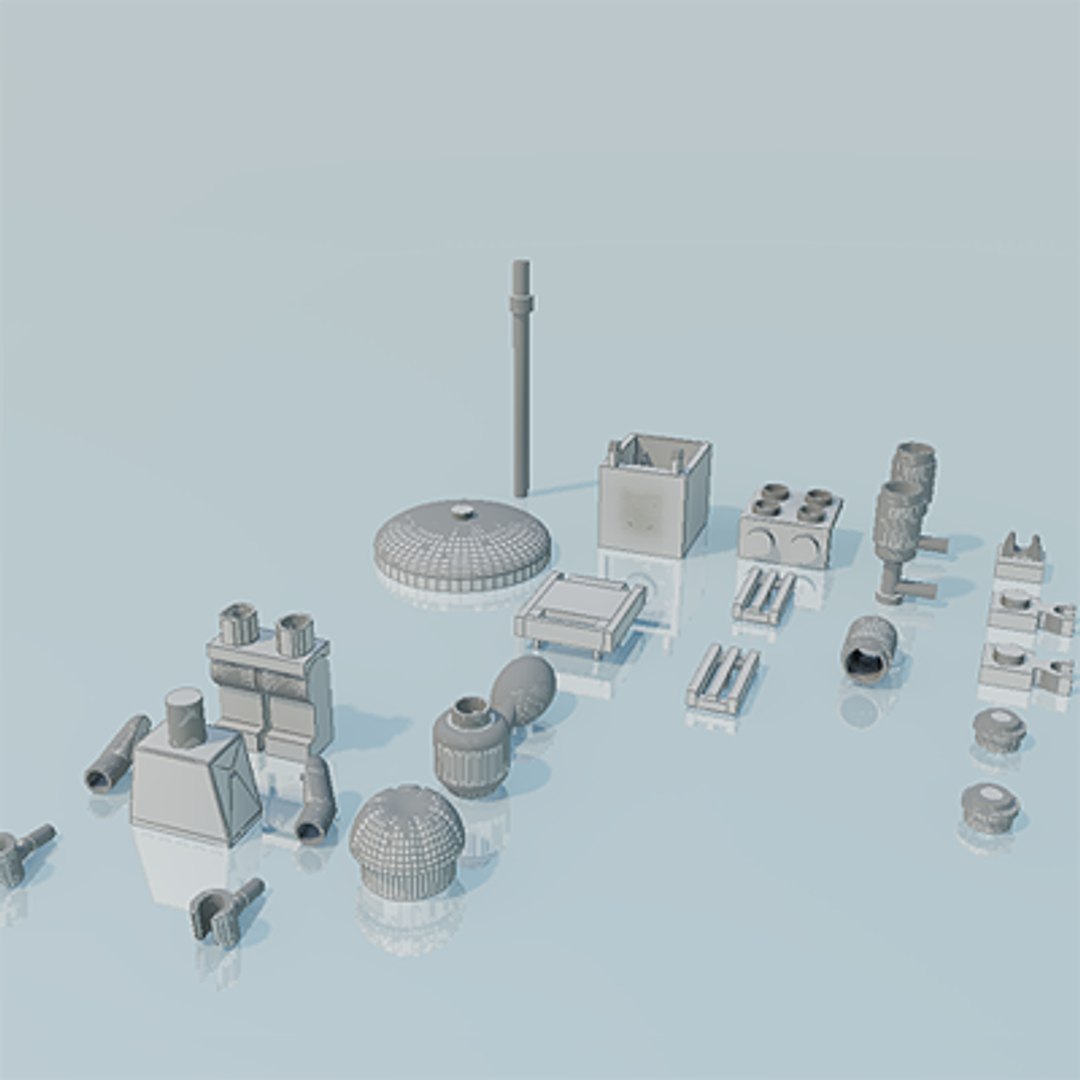 3d Model Lego Man Scene Chef
