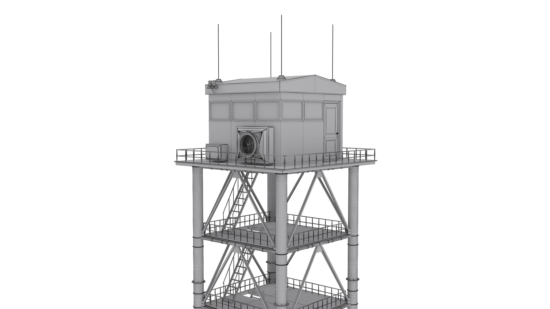 3D Watch Tower Model - TurboSquid 2395446