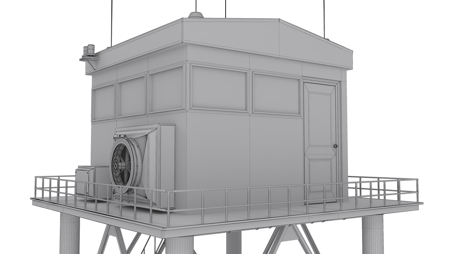 3D Watch Tower Model - TurboSquid 2395446
