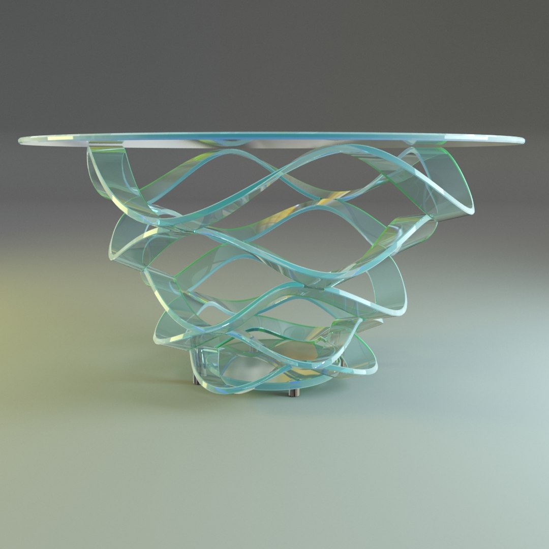 glass dining table reflex 3d x