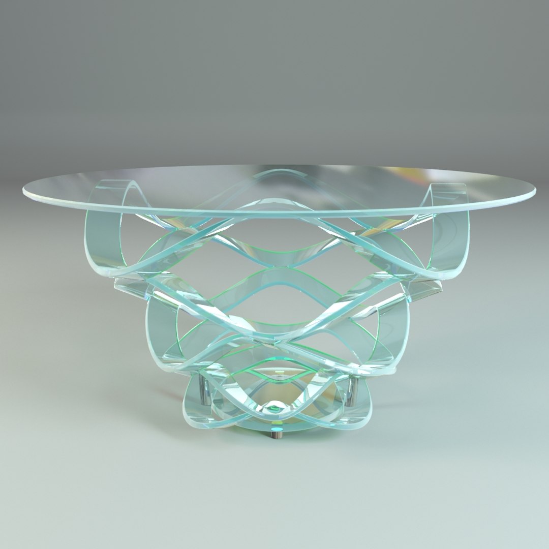 glass dining table reflex 3d x