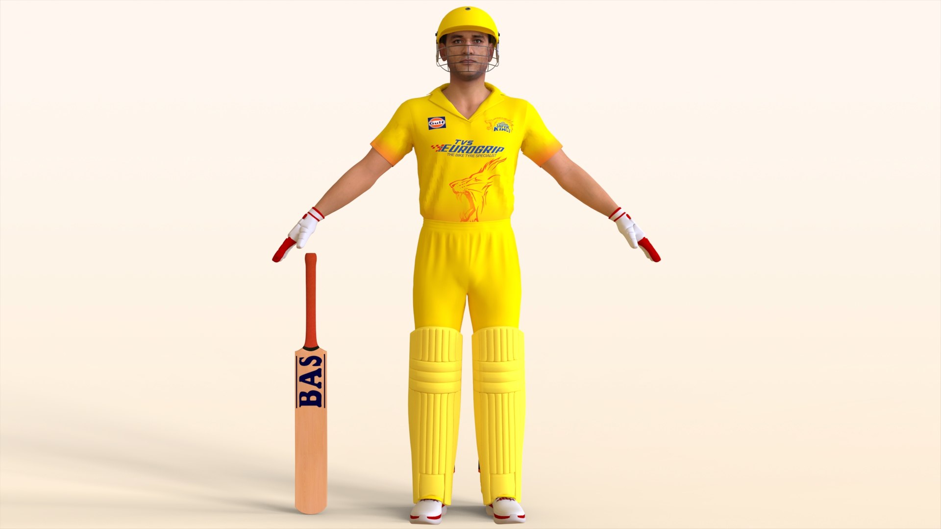 3D Cricket Batsman Dhoni Model - TurboSquid 2240768