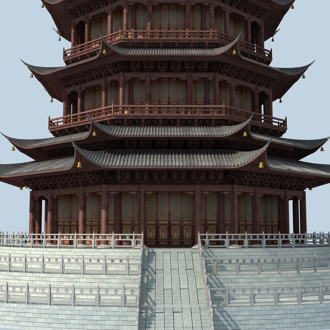 3D Model Chinese Pagodas - TurboSquid 1643808
