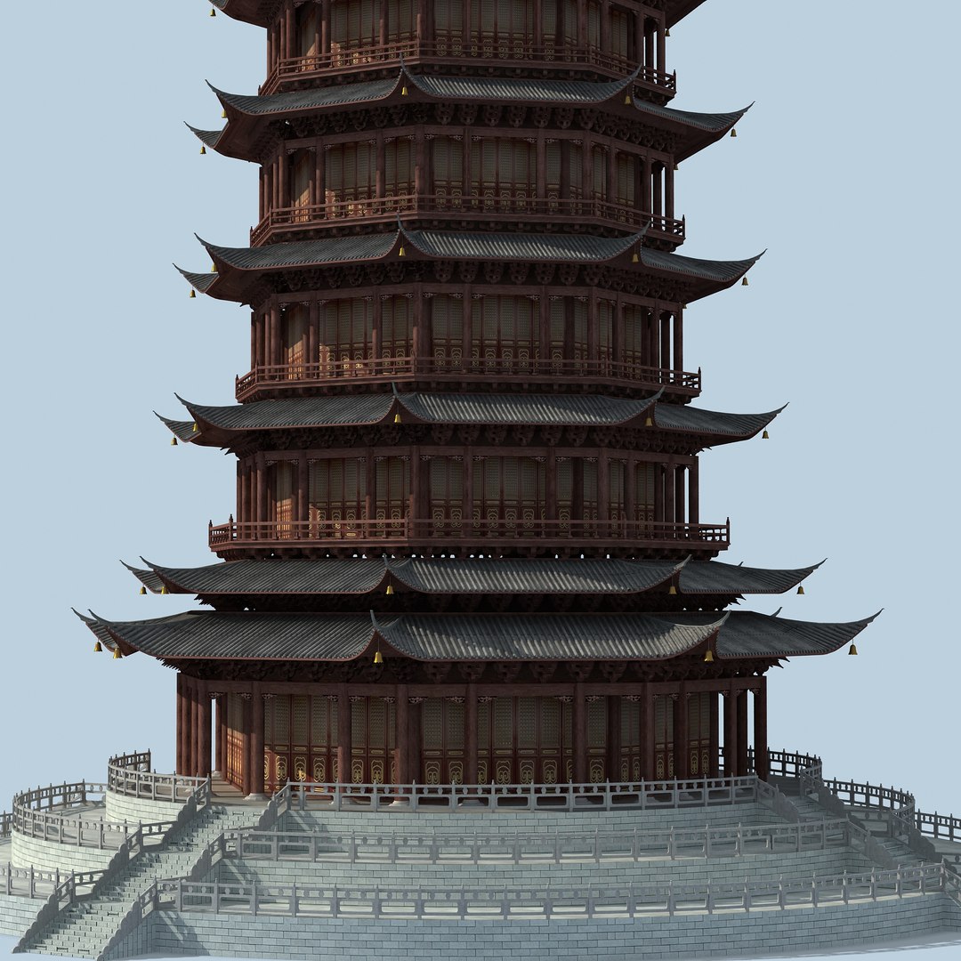 3D Model Chinese Pagodas - TurboSquid 1643808